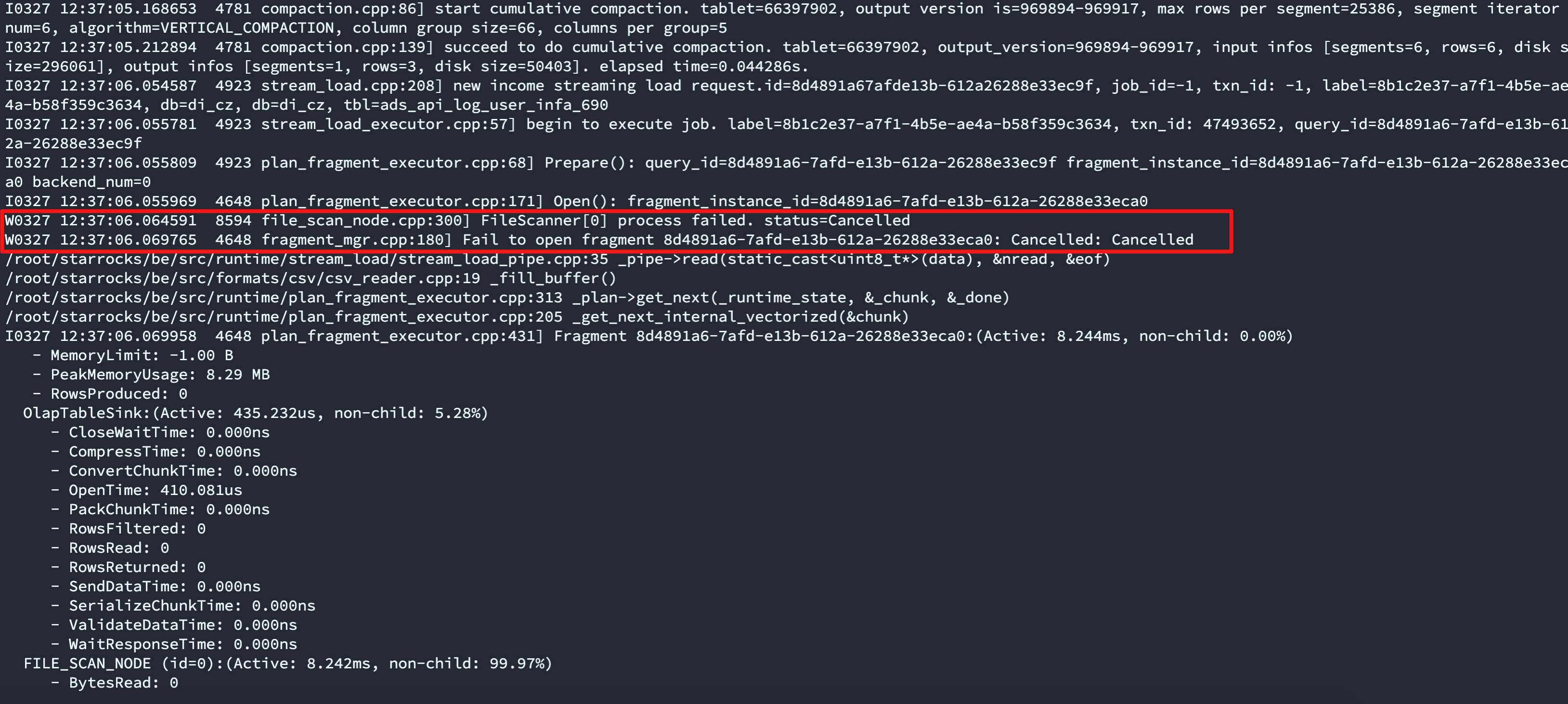 stream_load Connection reset错误 - 💬 StarRocks 用户问答 - StarRocks中文社区论坛